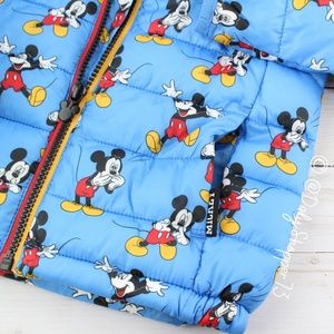 Disney | Jackets & Coats | Disney Baby Mickey Mouse Vibrant Blue Puffer ...